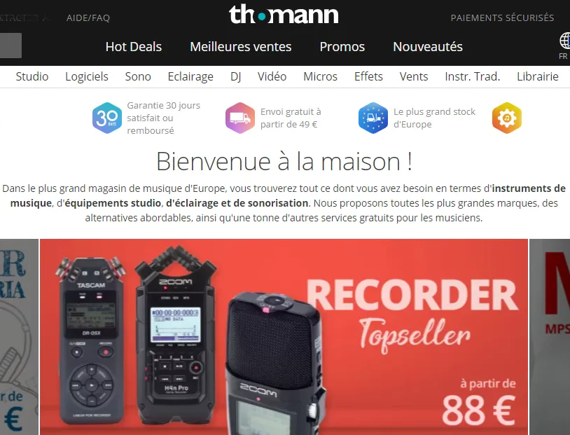 Thomann : Avis sur le Leadeur de l'Ecommerce Musical